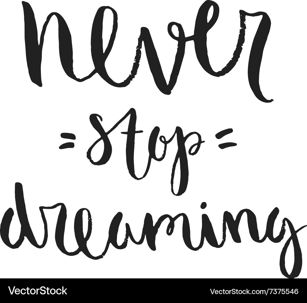 Hand drawn lettering poster Royalty Free Vector Image