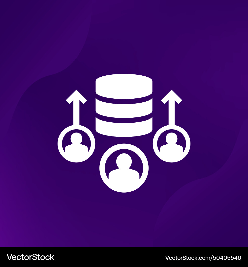 Increase user base icon Royalty Free Vector Image