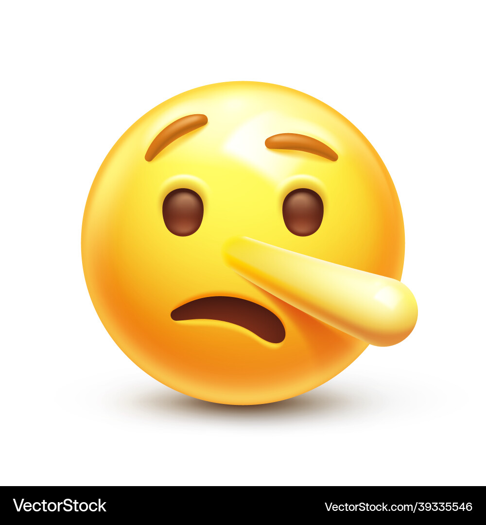 Liar emoji Royalty Free Vector Image - VectorStock