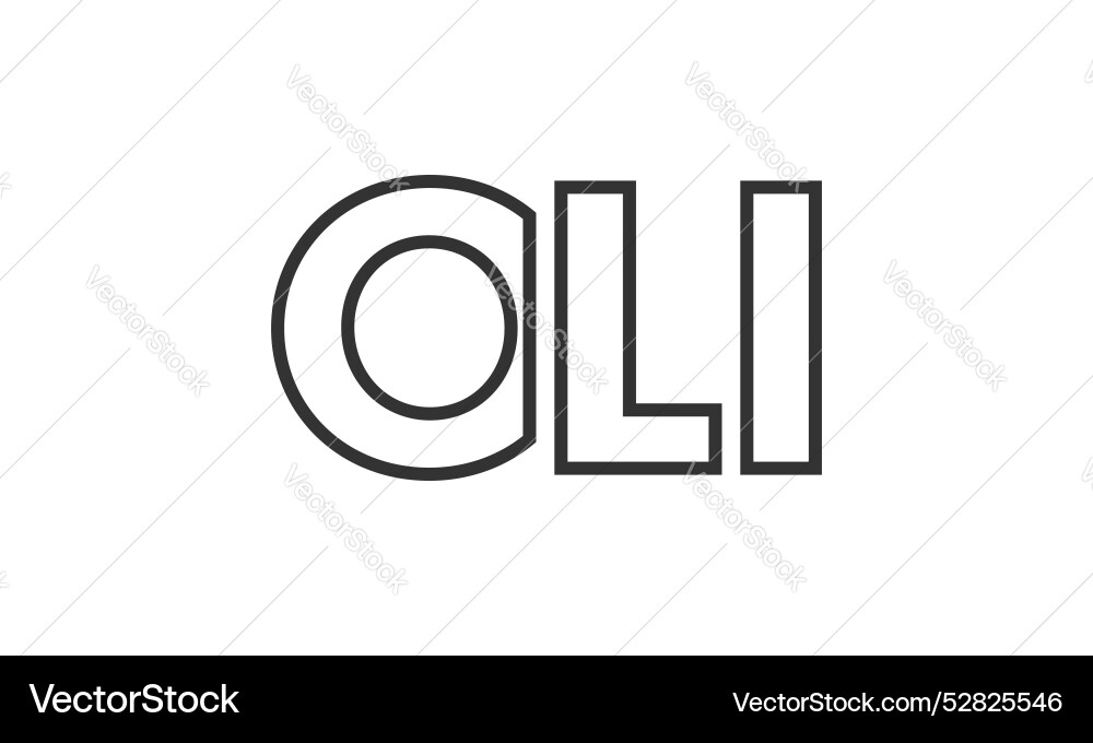 Oli logo design template with strong and modern Vector Image