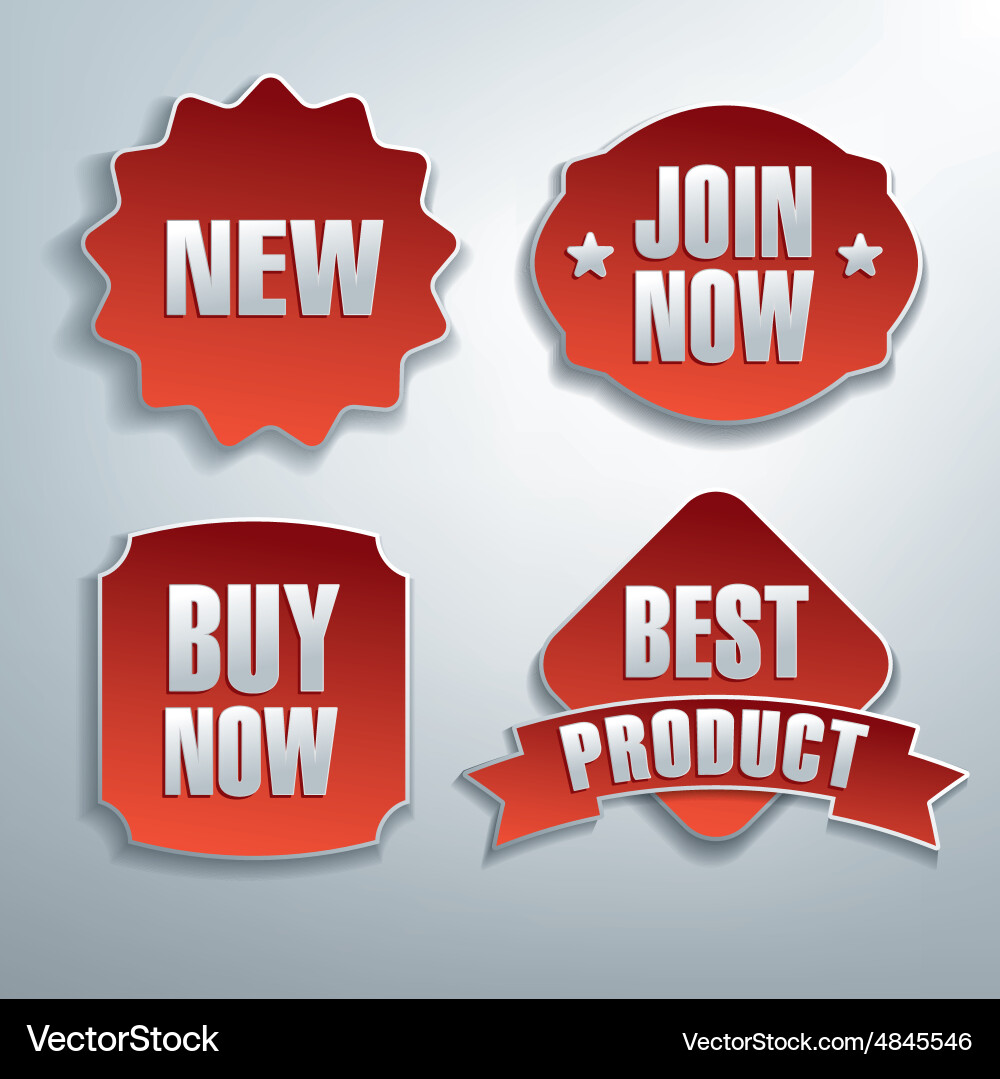 Red web banners Royalty Free Vector Image - VectorStock