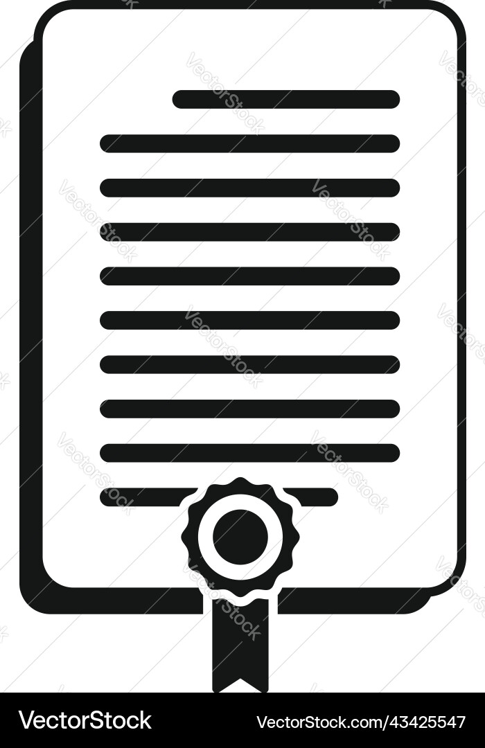 Agent diploma icon simple secret service Vector Image