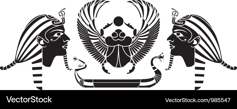 Ancient egyptian composition Royalty Free Vector Image