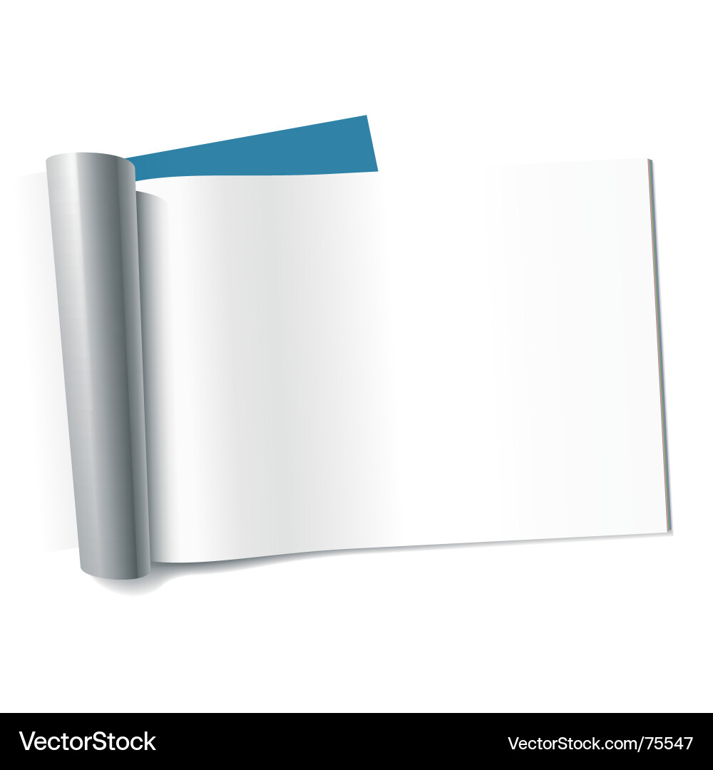 Blank page of magazine landscape Royalty Free Vector Image