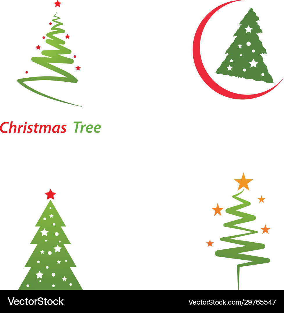 Christmas tree logo Royalty Free Vector Image - VectorStock