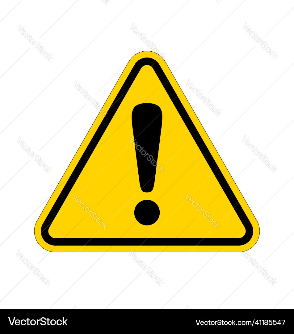 Classic hazard warning sign triangle Royalty Free Vector