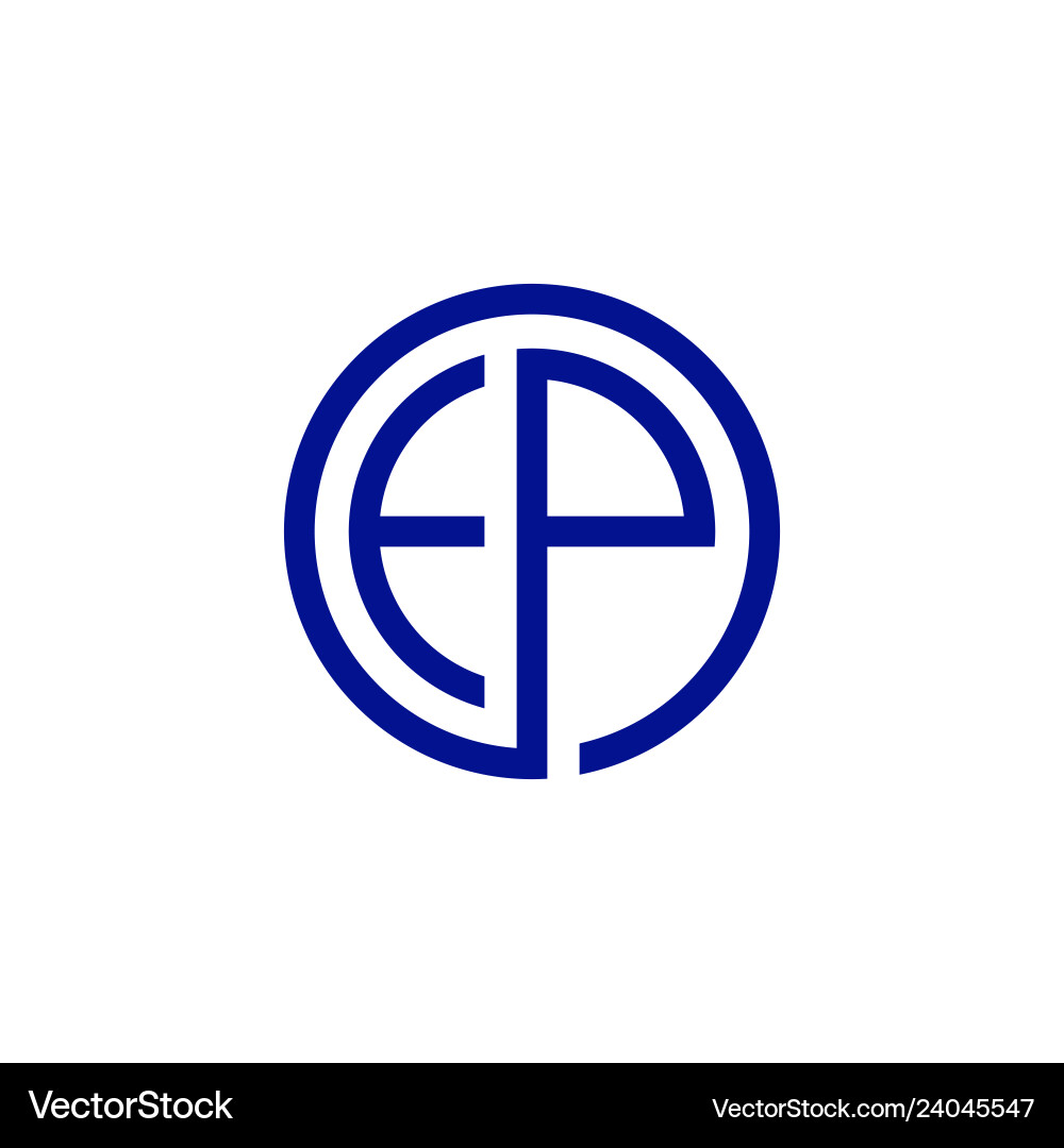 Ep letter monogram logo icon Royalty Free Vector Image