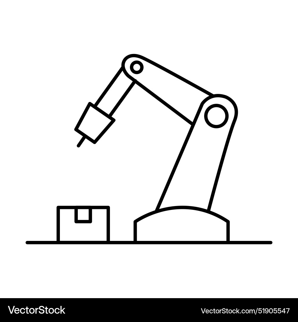 Industrial machine icon in thin line style Vector Image