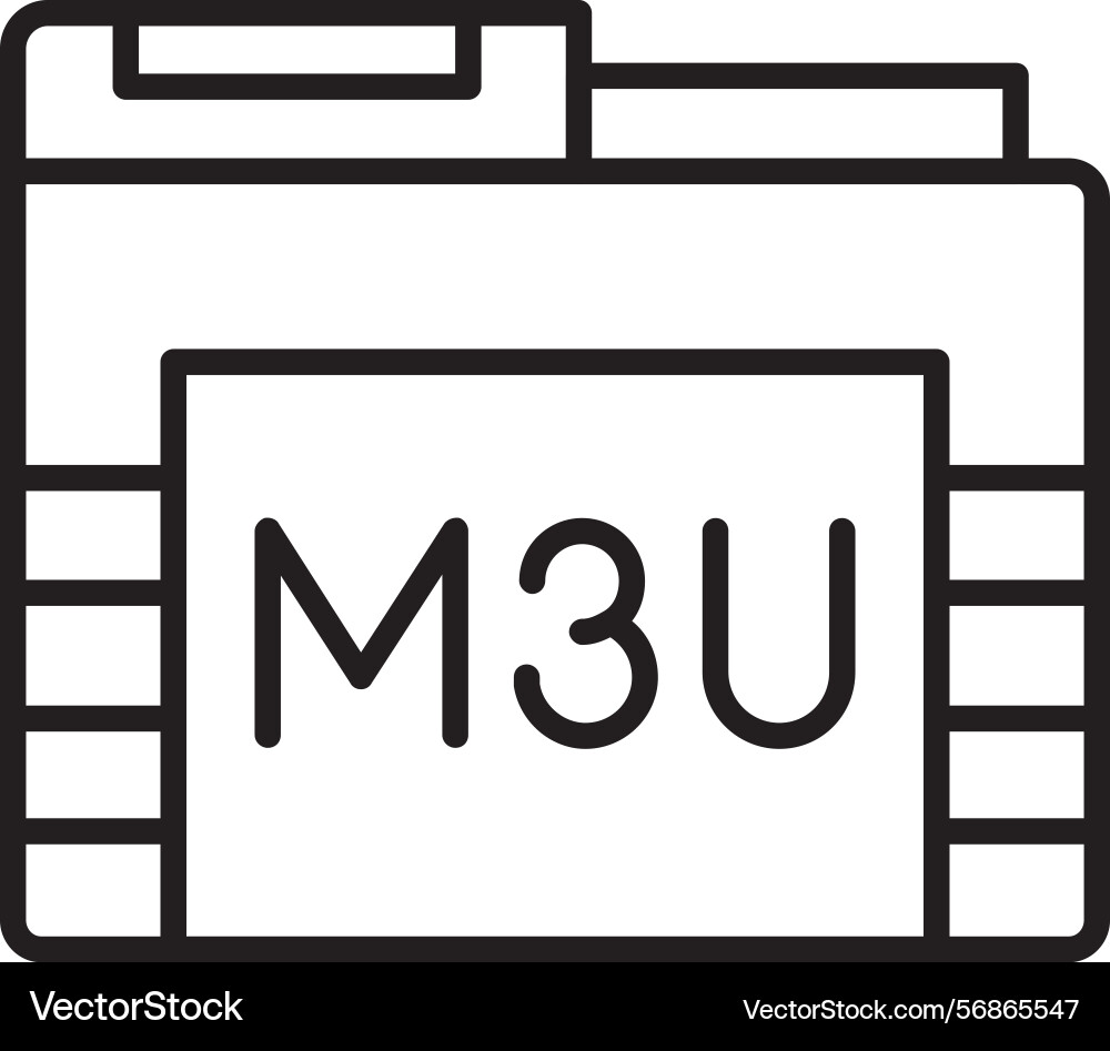 M3u folder icon Royalty Free Vector Image - VectorStock