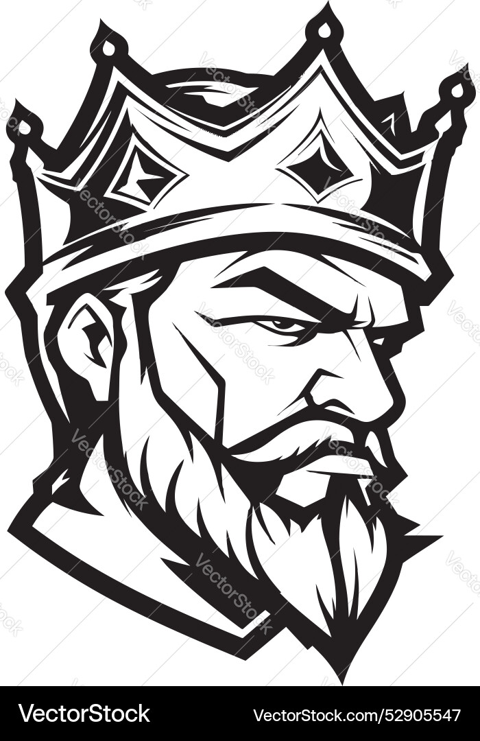 Majestic monarchy monochromatic art celebrating Vector Image