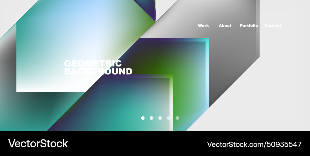 Minimal geometric web site page template design Vector Image