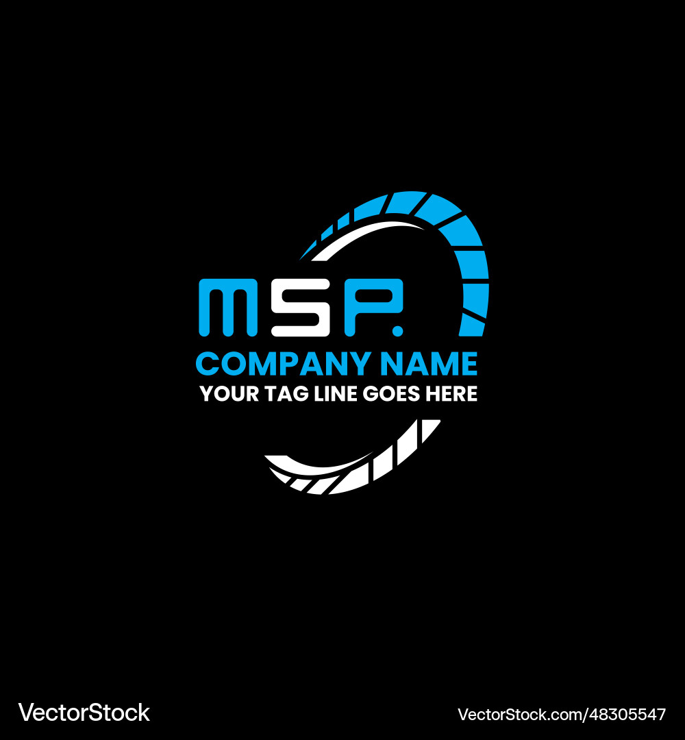 Msp letter logo creative design with graphic Vector Image