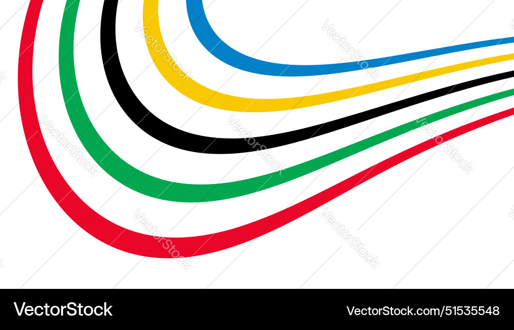Abstract colorful curly line isolated on white Vector Image