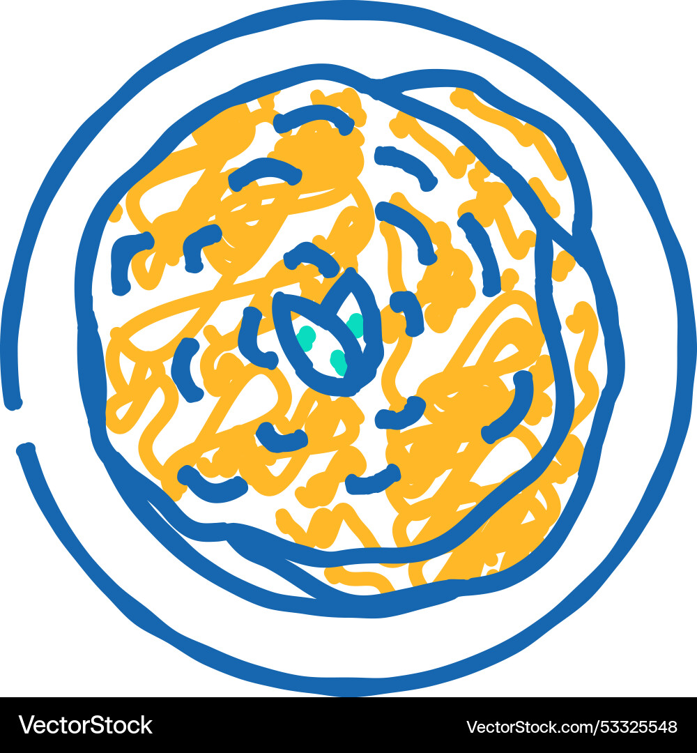 Aloo paratha indian cuisine icon doodle Royalty Free Vector
