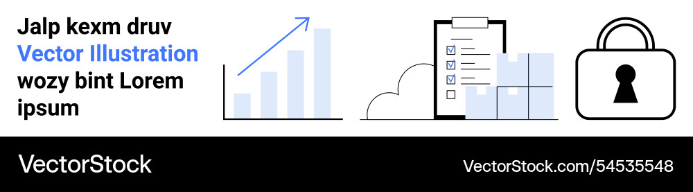 Chart with growth arrow checklist on clipboard Vector Image