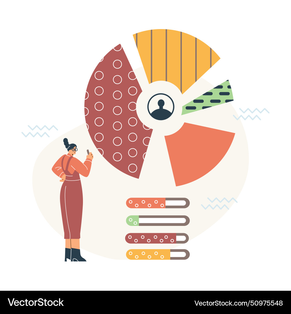 Demographics-themed with a girl Royalty Free Vector Image