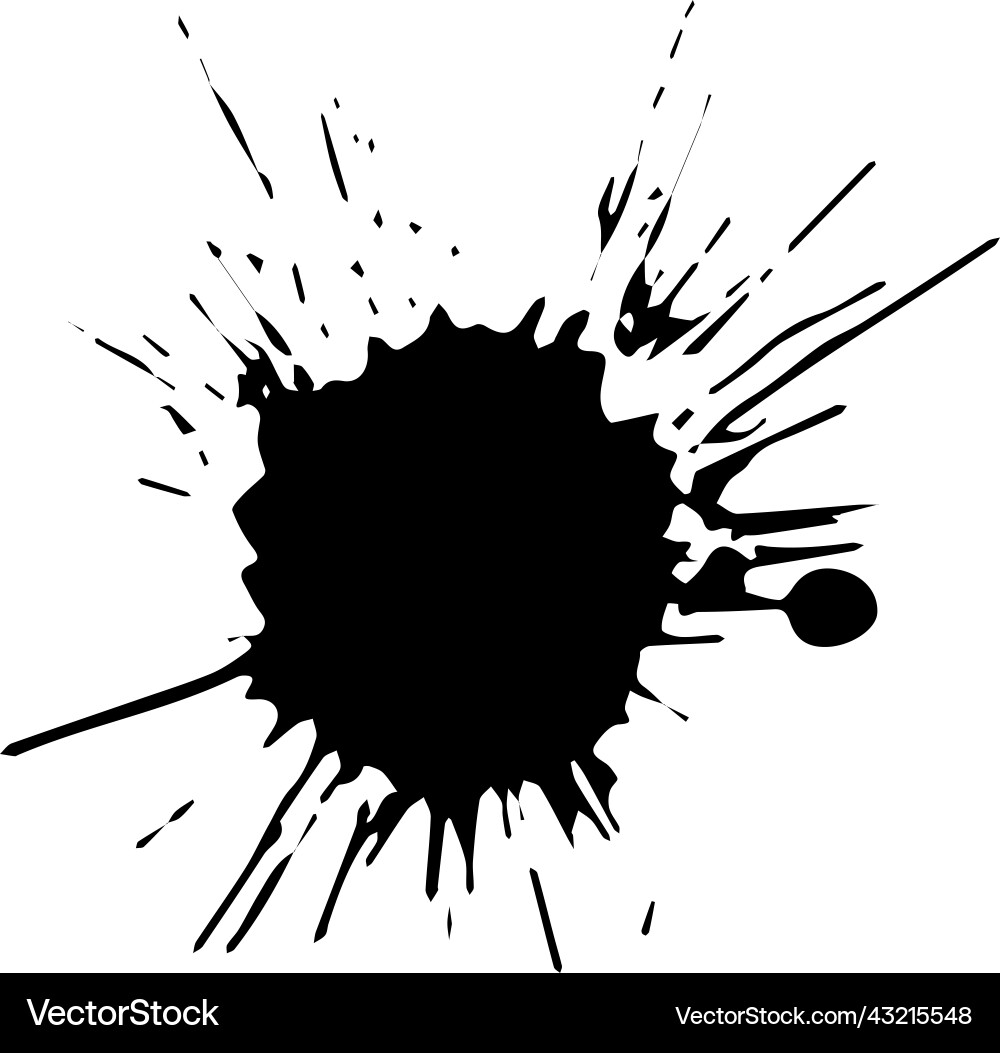 Ink splash artistic drop splatter creative mess Vector Image