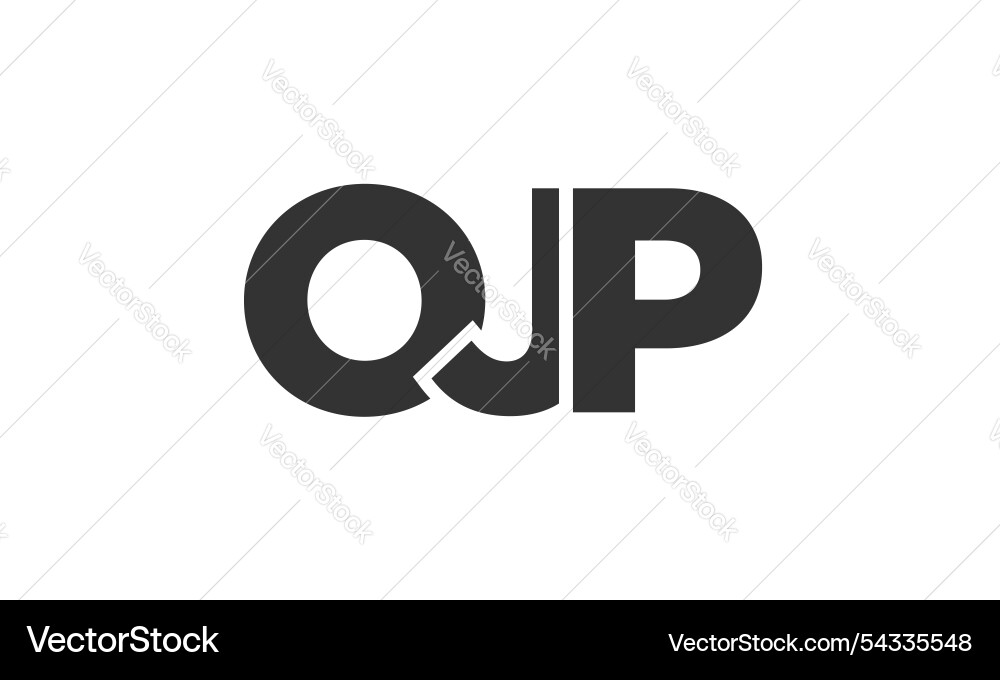 Ojp logo design template with strong and modern Vector Image