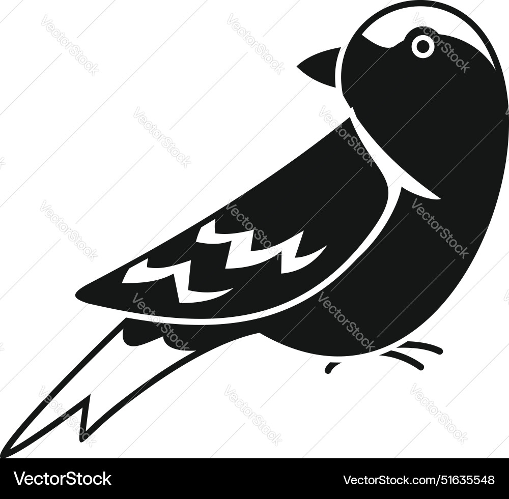 Small bird standing side view minimalist Vector Image