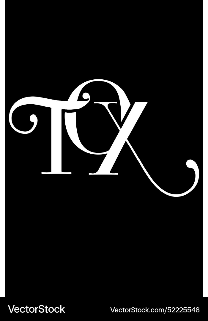 Tqx letter logo Royalty Free Vector Image - VectorStock