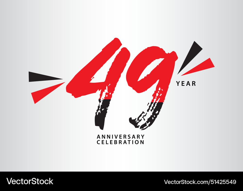 49 year anniversary celebration logotype Vector Image