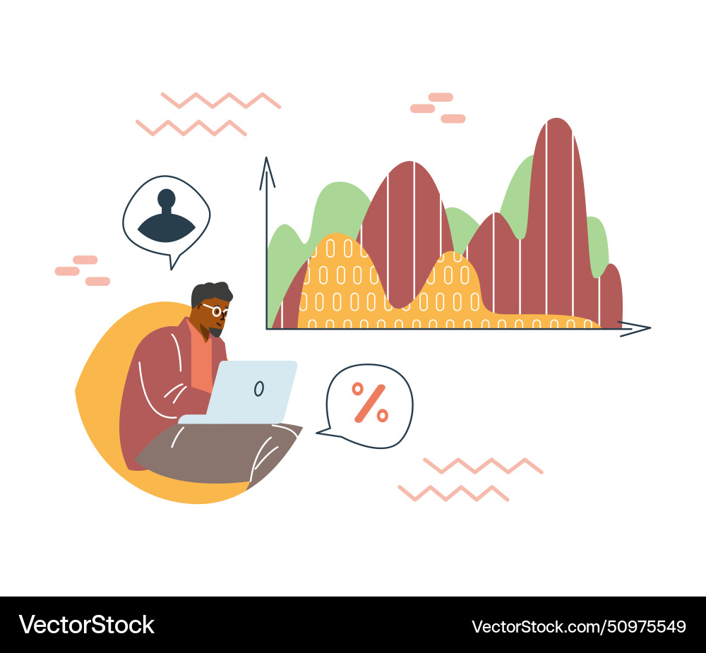 An of demographic indicators Royalty Free Vector Image