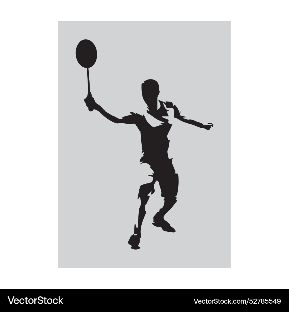 Badminton player icon image symbol Royalty Free Vector Image