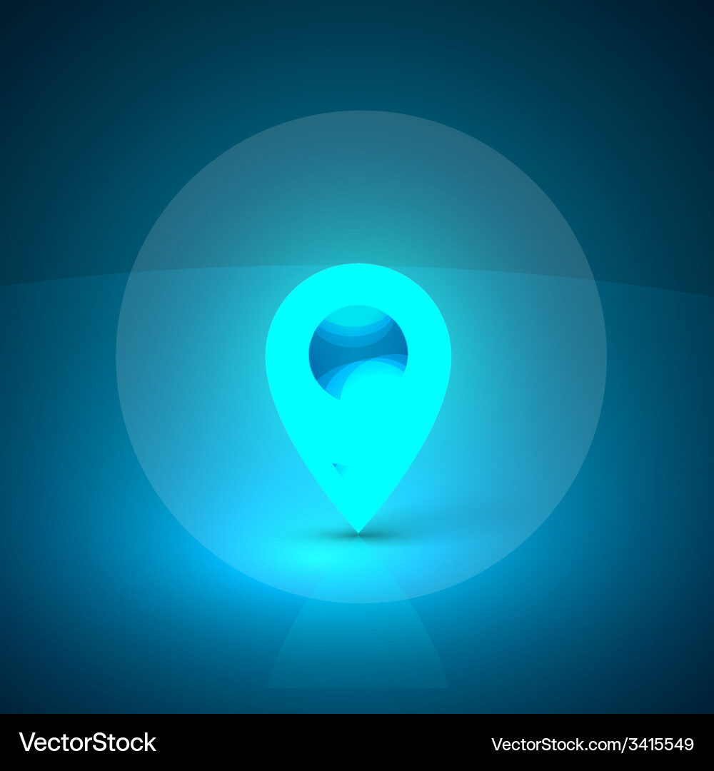 Blue Map Pin Icon Royalty Free Vector Image - VectorStock