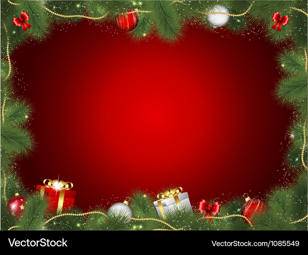 Christmas frame Royalty Free Vector Image - VectorStock