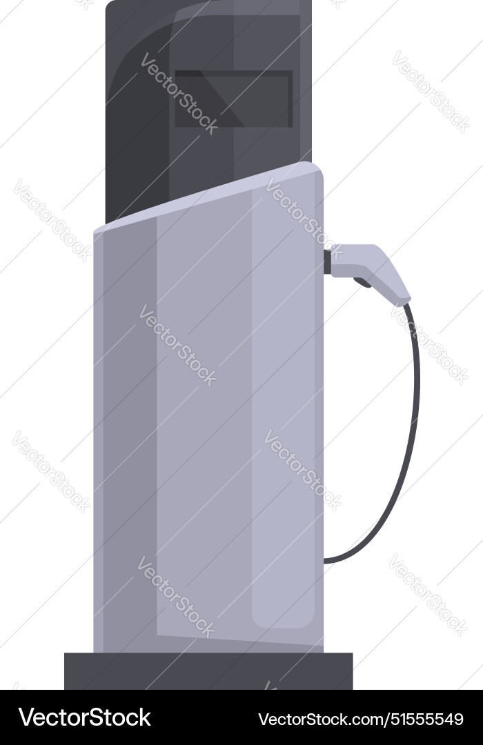 Electric vehicle charging station supplying power Vector Image