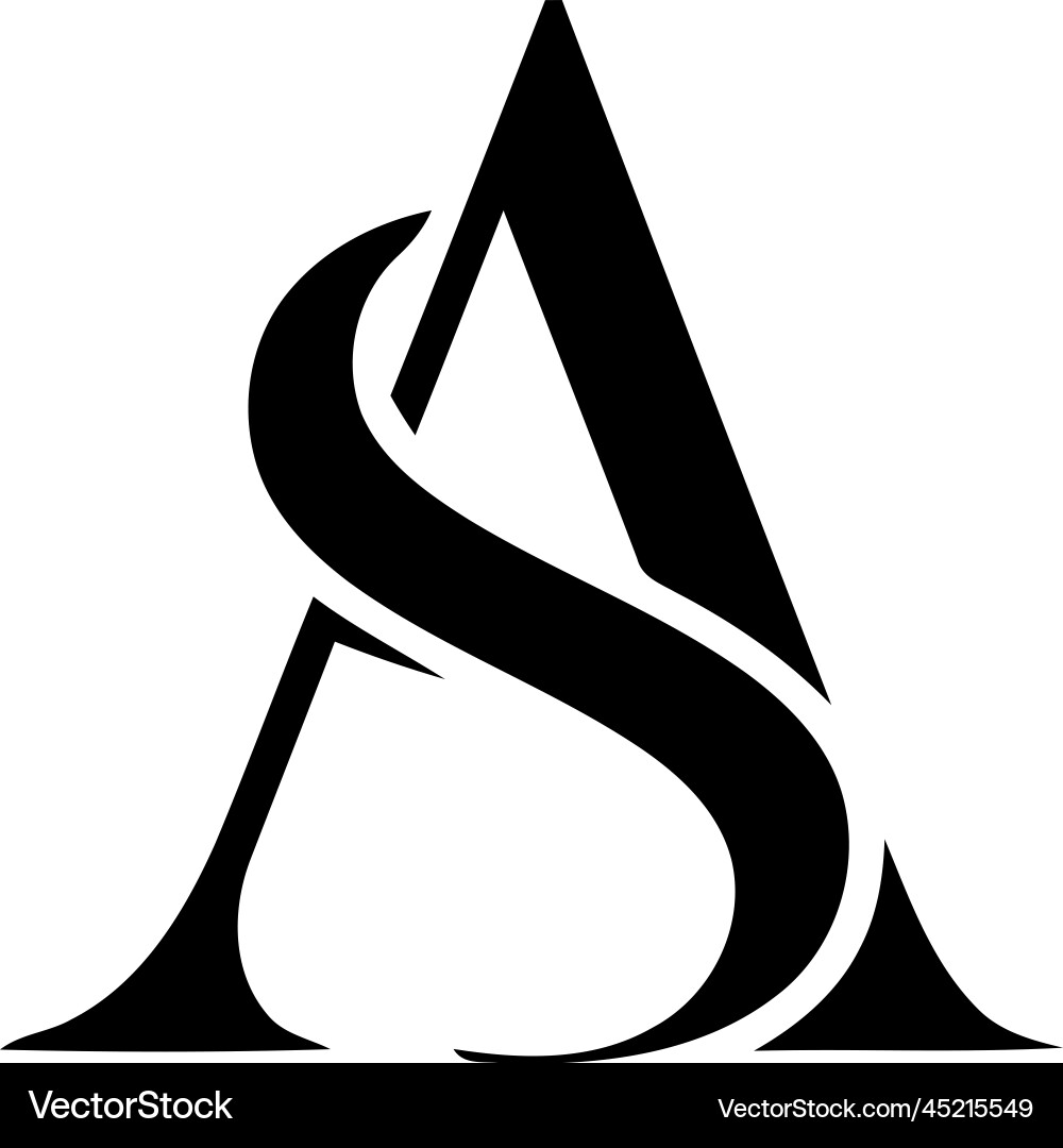 Elegant Monogram Logo Royalty Free Vector Image