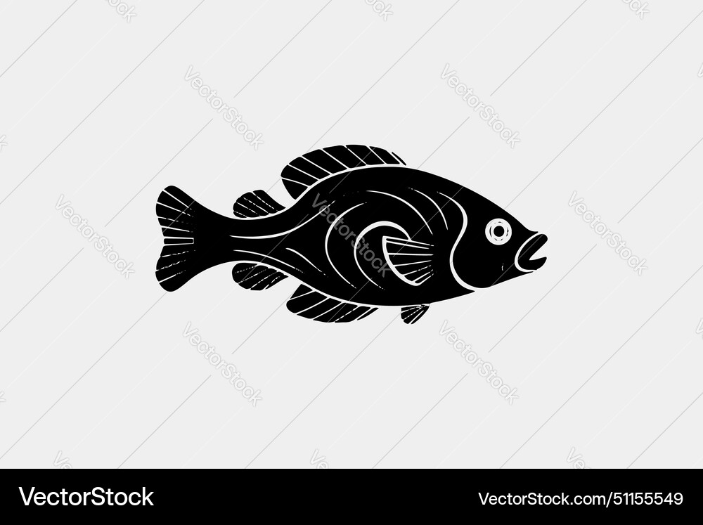 Fish silhouette Royalty Free Vector Image - VectorStock