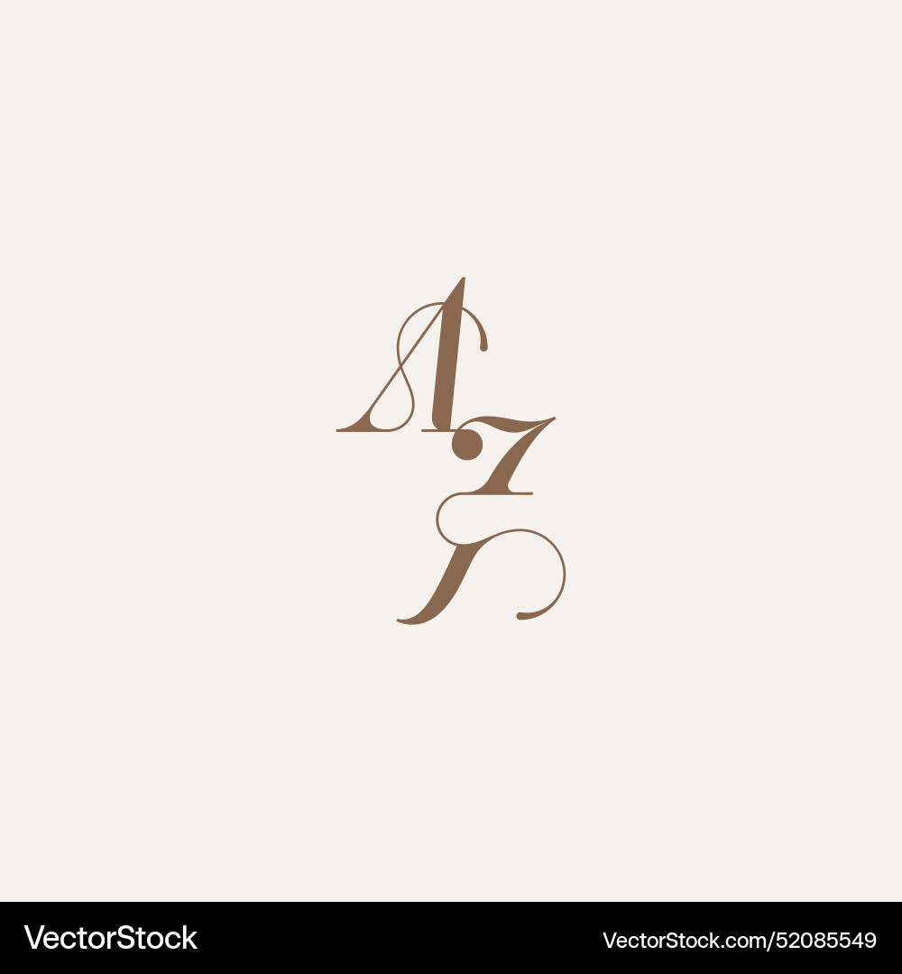 Initial monogram logo wedding concept design Vector Image