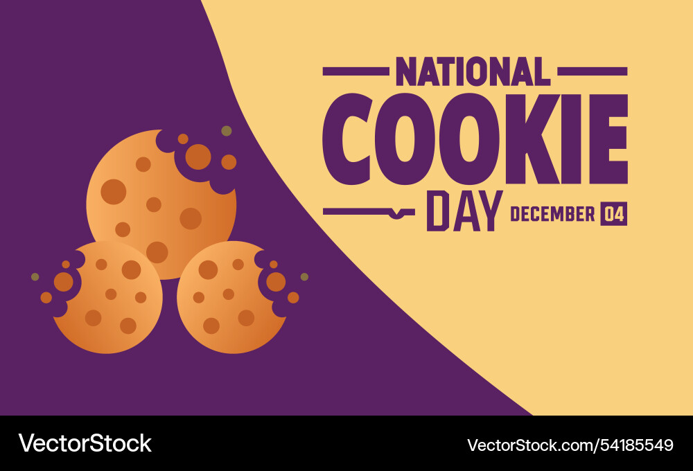 National cookie day december 4 holiday concept Vector Image