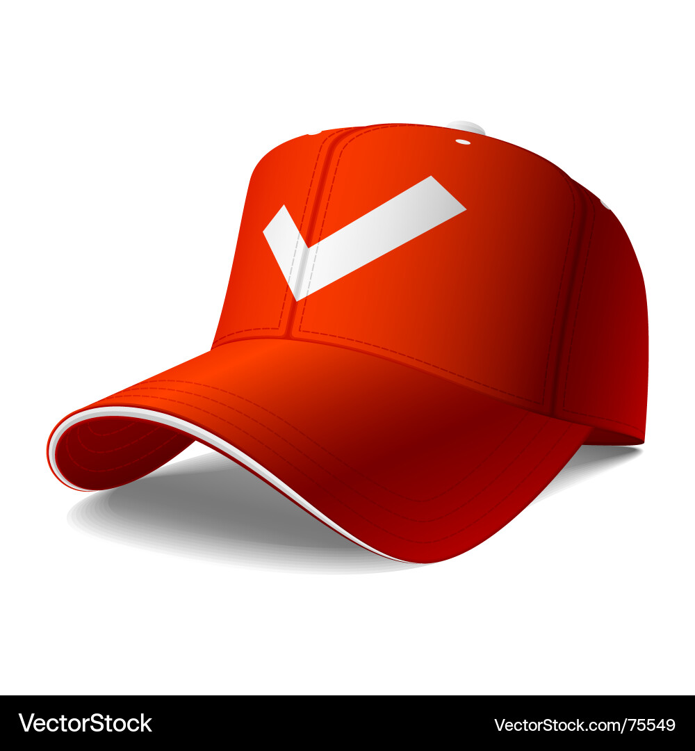 Red cap Royalty Free Vector Image - VectorStock