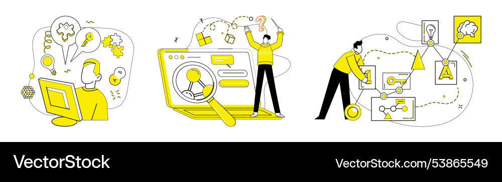 Structured thinking progress flourishes where Vector Image