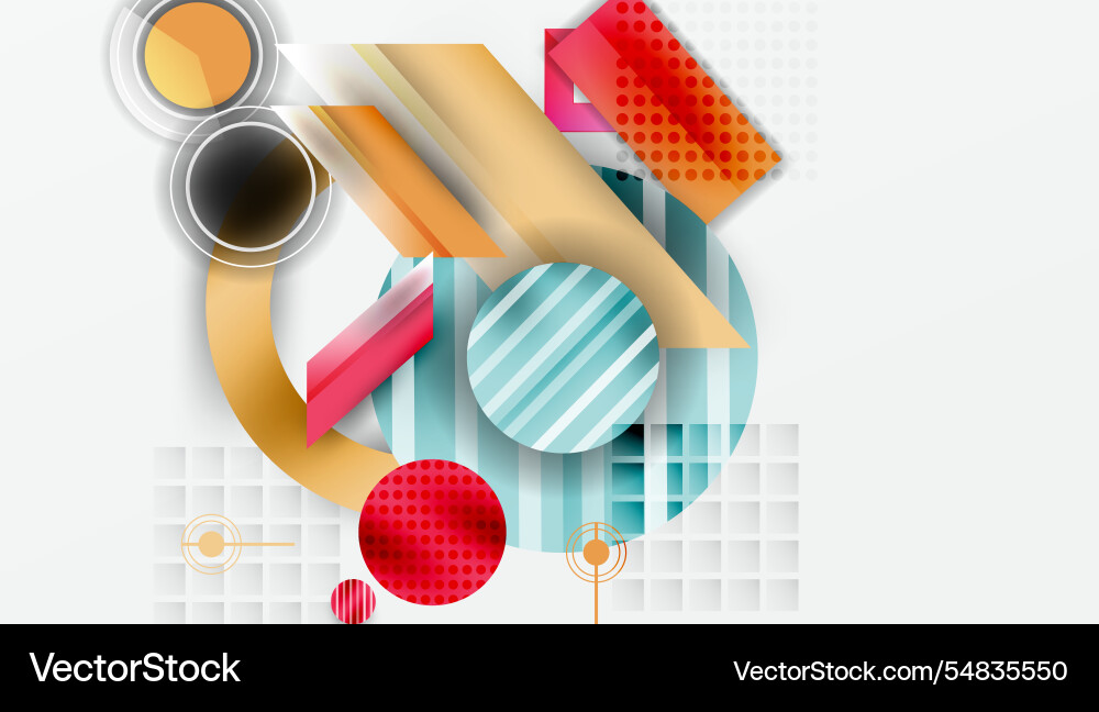 Abstract design with layered geometric shapes Vector Image