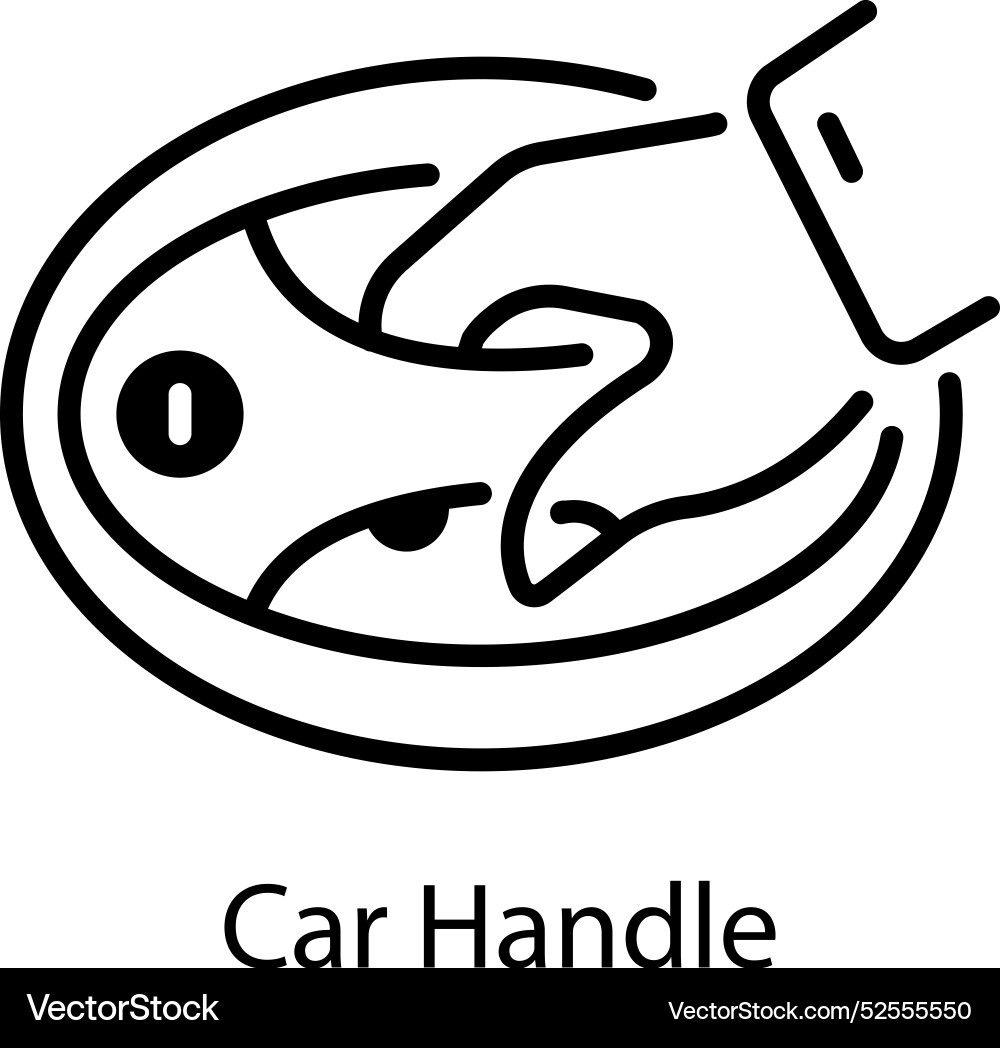 Car handle Royalty Free Vector Image - VectorStock