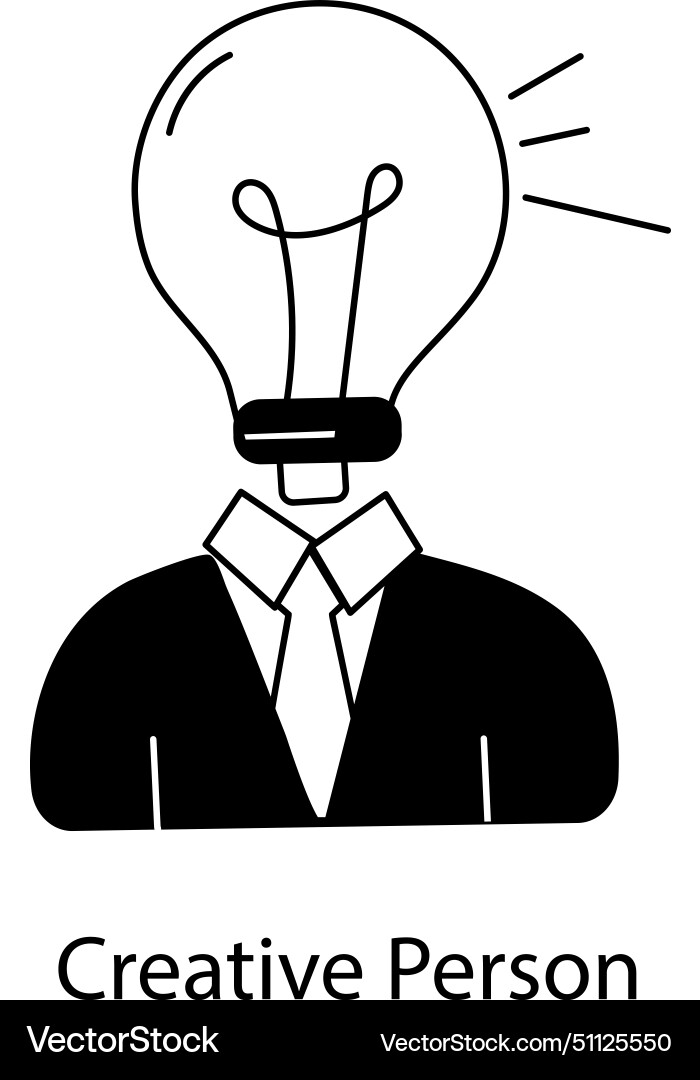 Creative person Royalty Free Vector Image - VectorStock