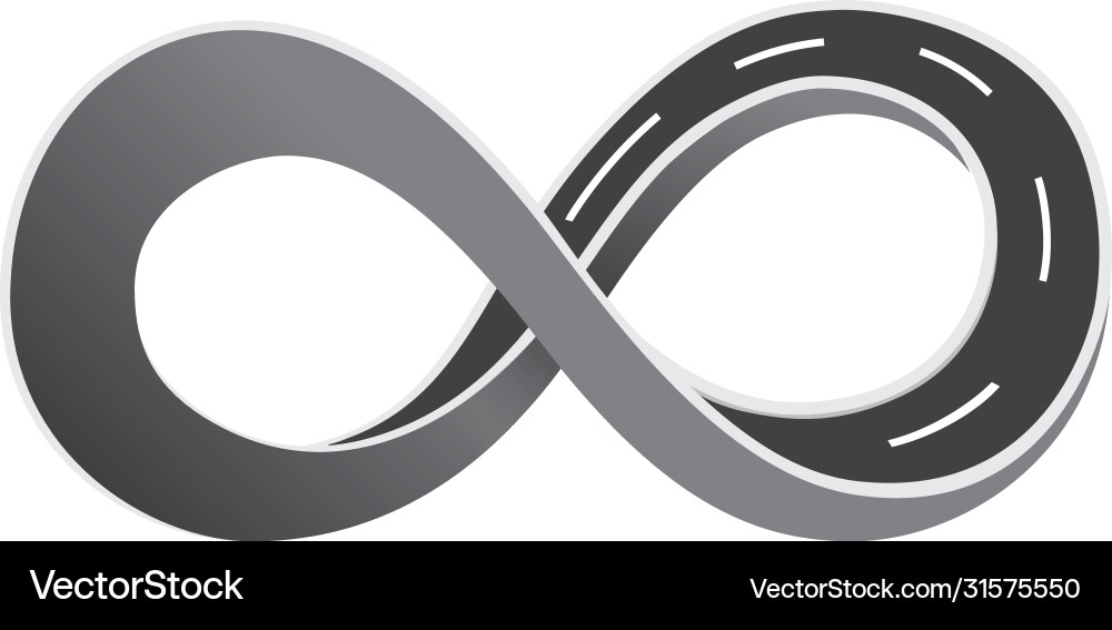 Infinite Roadway Icon Royalty Free Vector Image