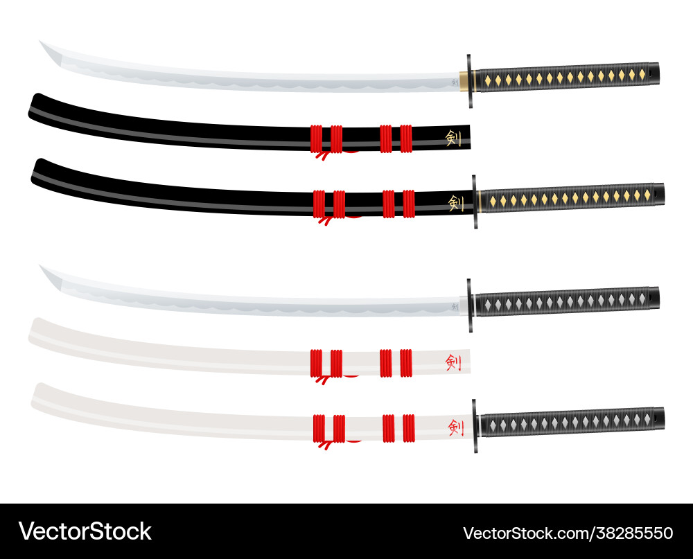 Katana sword design isolated on white background Vector Image