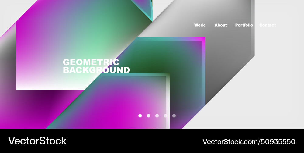 Minimal geometric web site page template design Vector Image