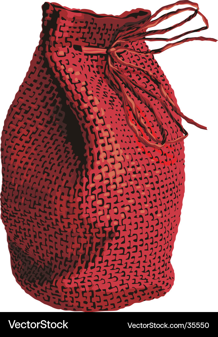 Red sack Royalty Free Vector Image - VectorStock