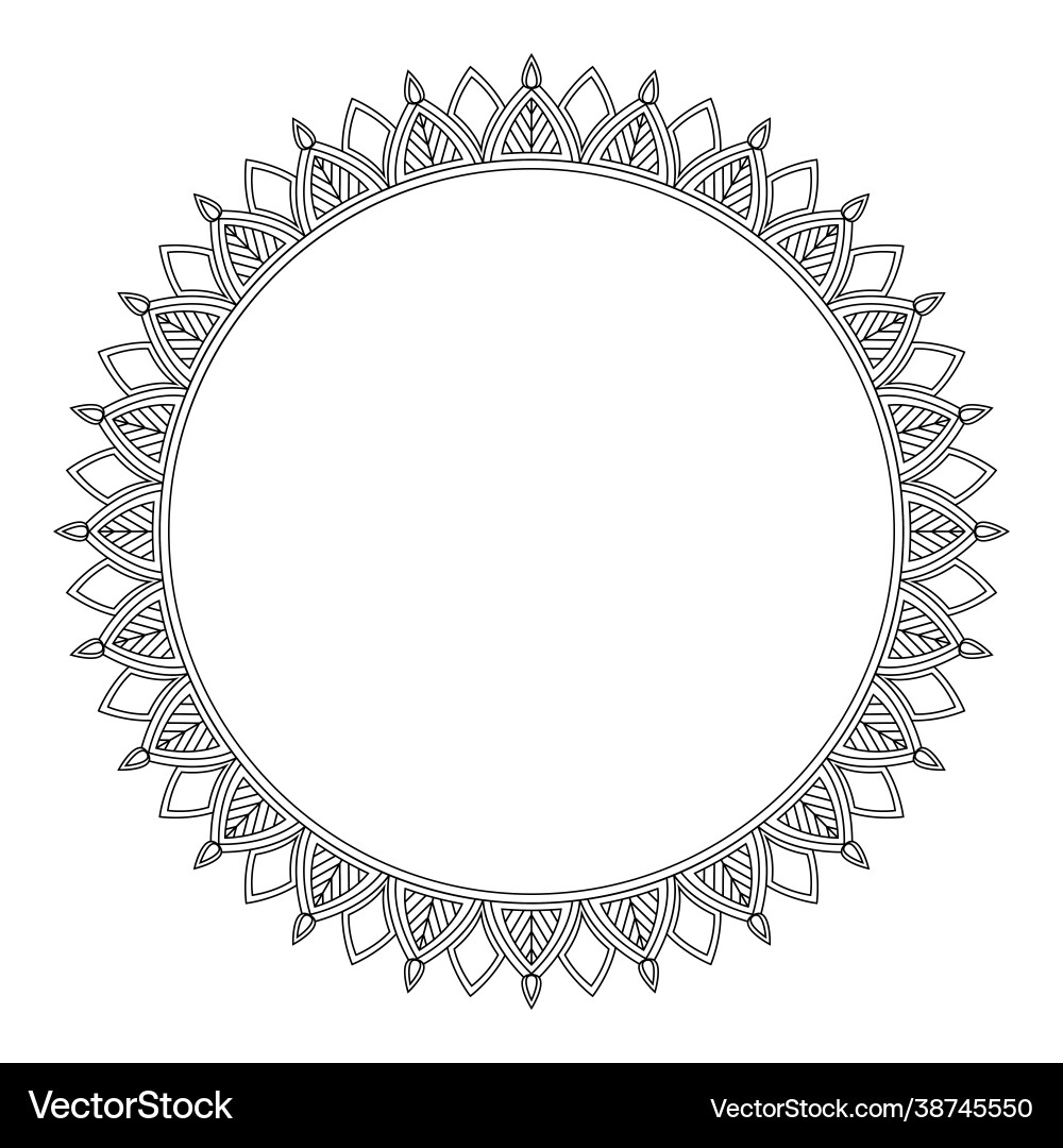 Round decorative frame Royalty Free Vector Image