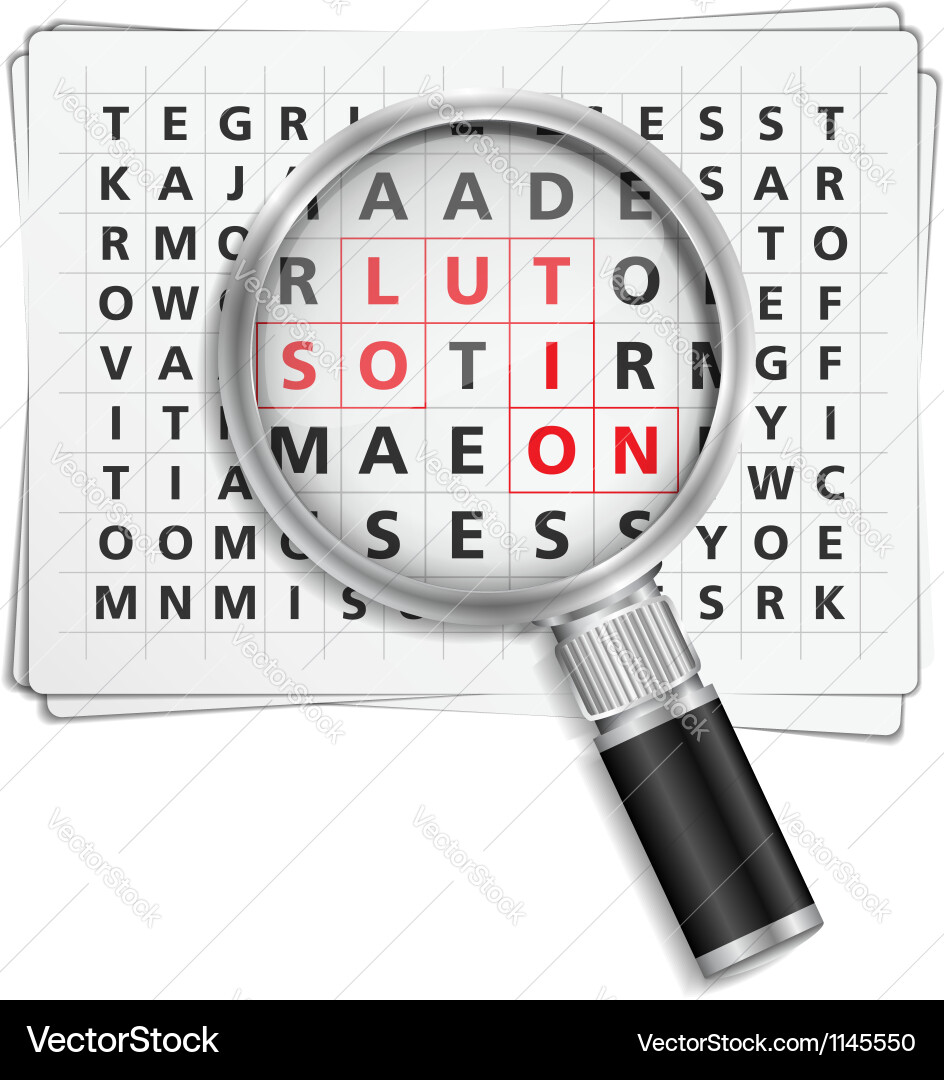 Solution concept Royalty Free Vector Image - VectorStock