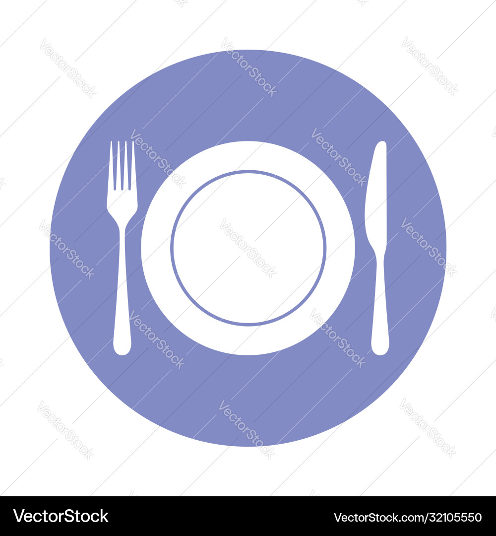 Tableware sign Royalty Free Vector Image - VectorStock
