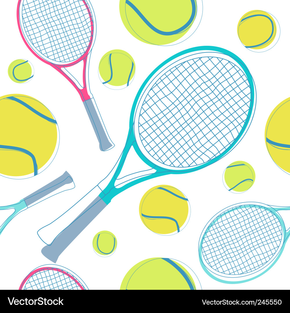Tennis Pattern - Sport Background Royalty Free Vector Image