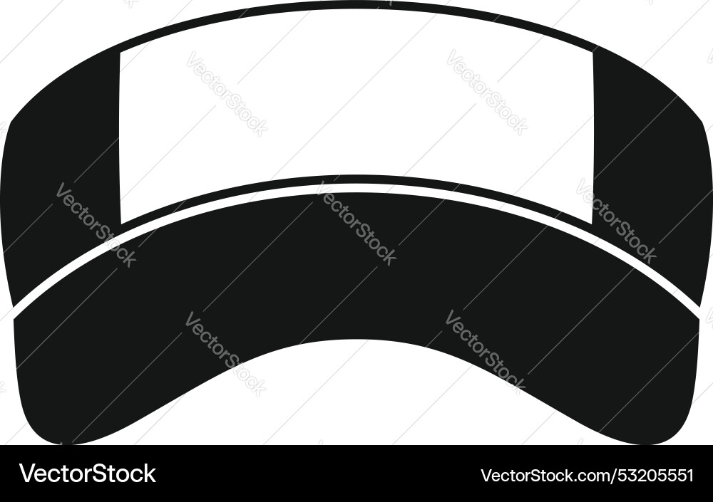 Black and white sun visor cap with insert Vector Image