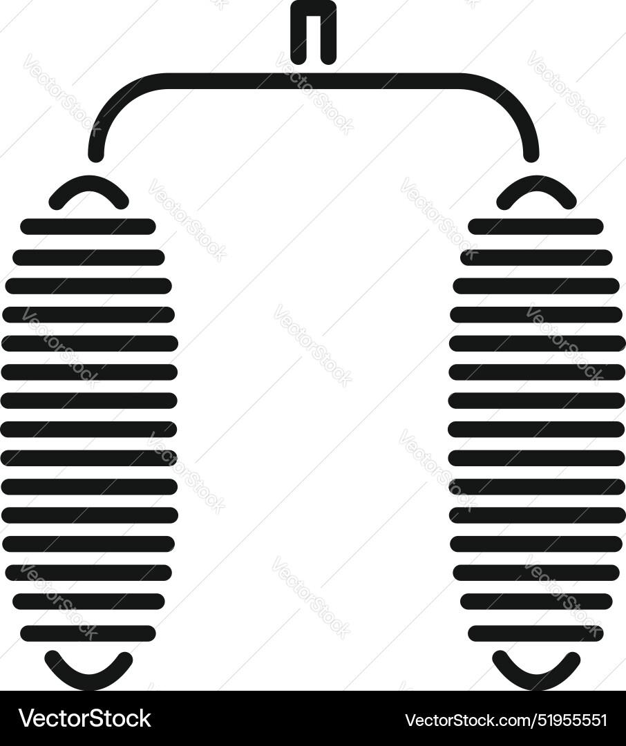 Chest expander sport equipment for building Vector Image