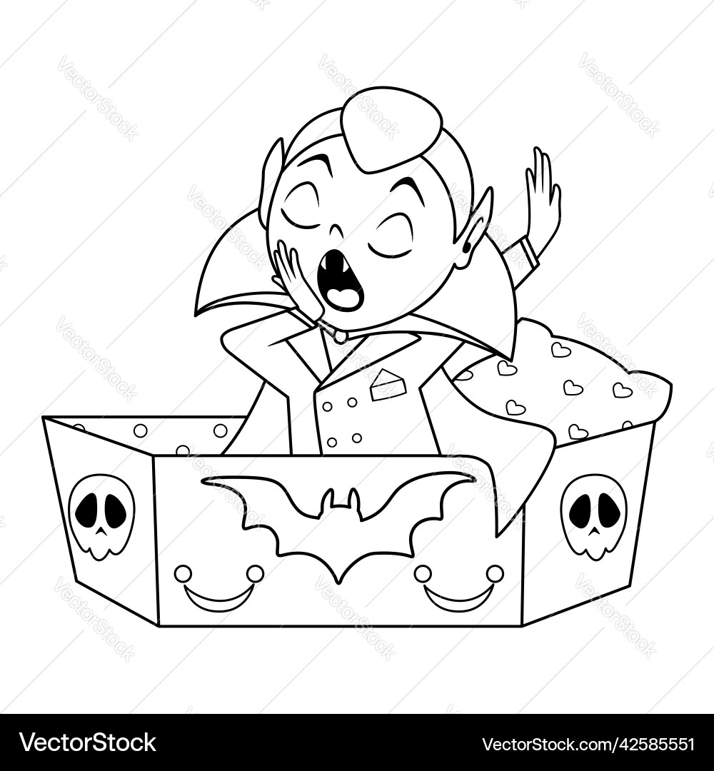 Count dracula for halloween coloring page Vector Image
